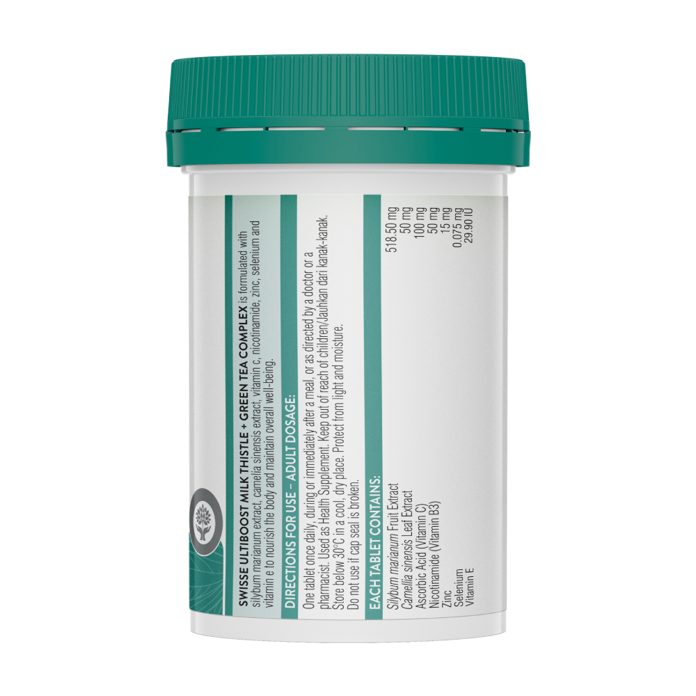 Swisse Ultiboost Milk Thistle + Green Tea Multi Complex – Swisse Malaysia