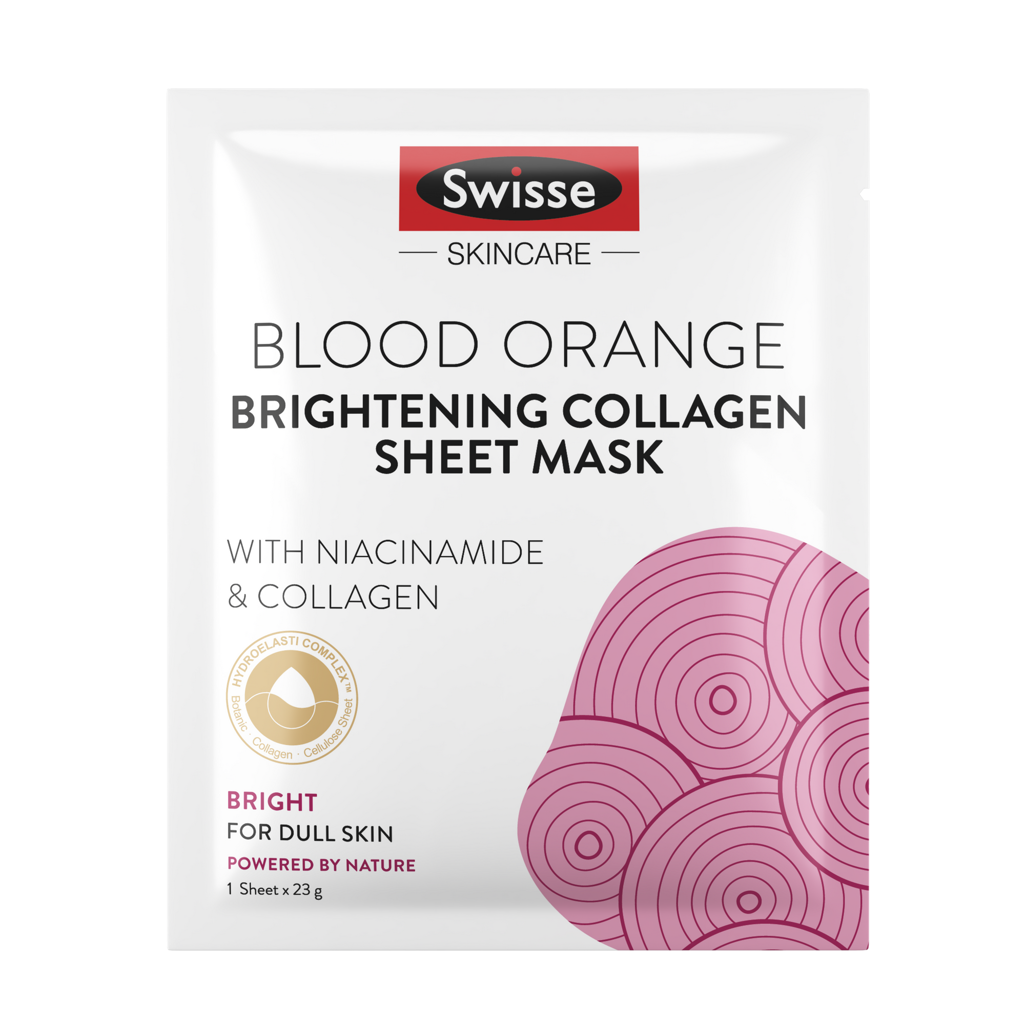 Swisse HYDROELASTI COMPLEX Blood Orange Brightening Sheet Mask 23g x 5 ...