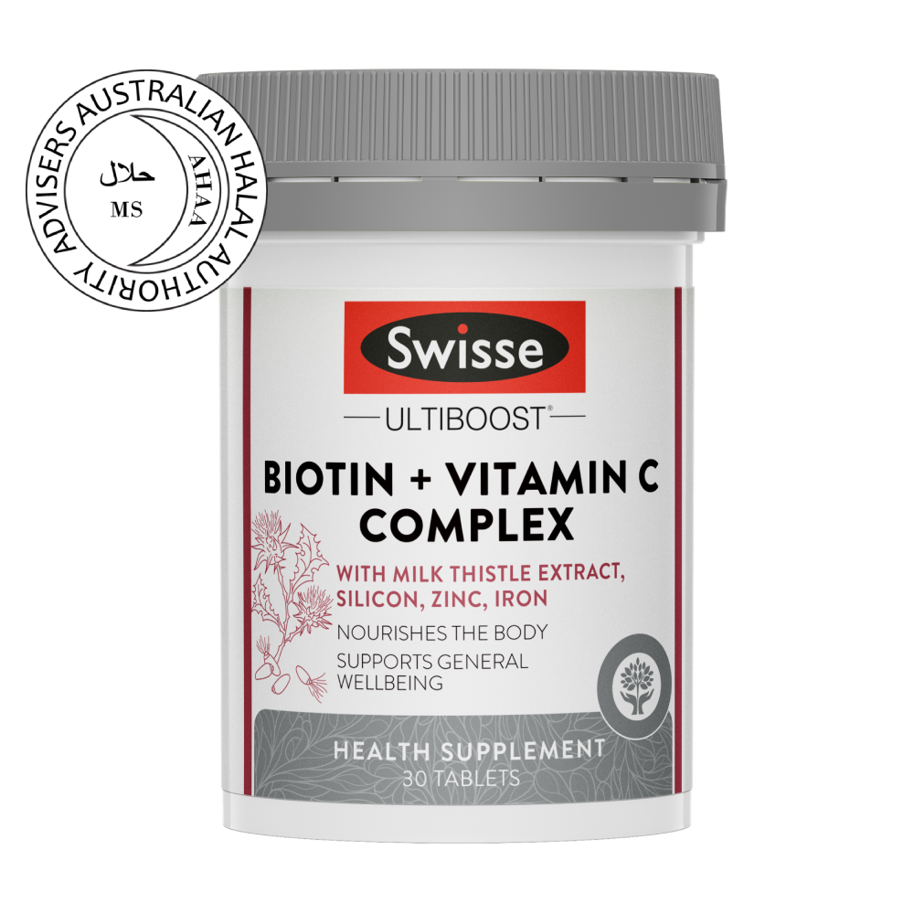 Swisse Ultiboost Biotin + Vitamin C Complex – Swisse Malaysia